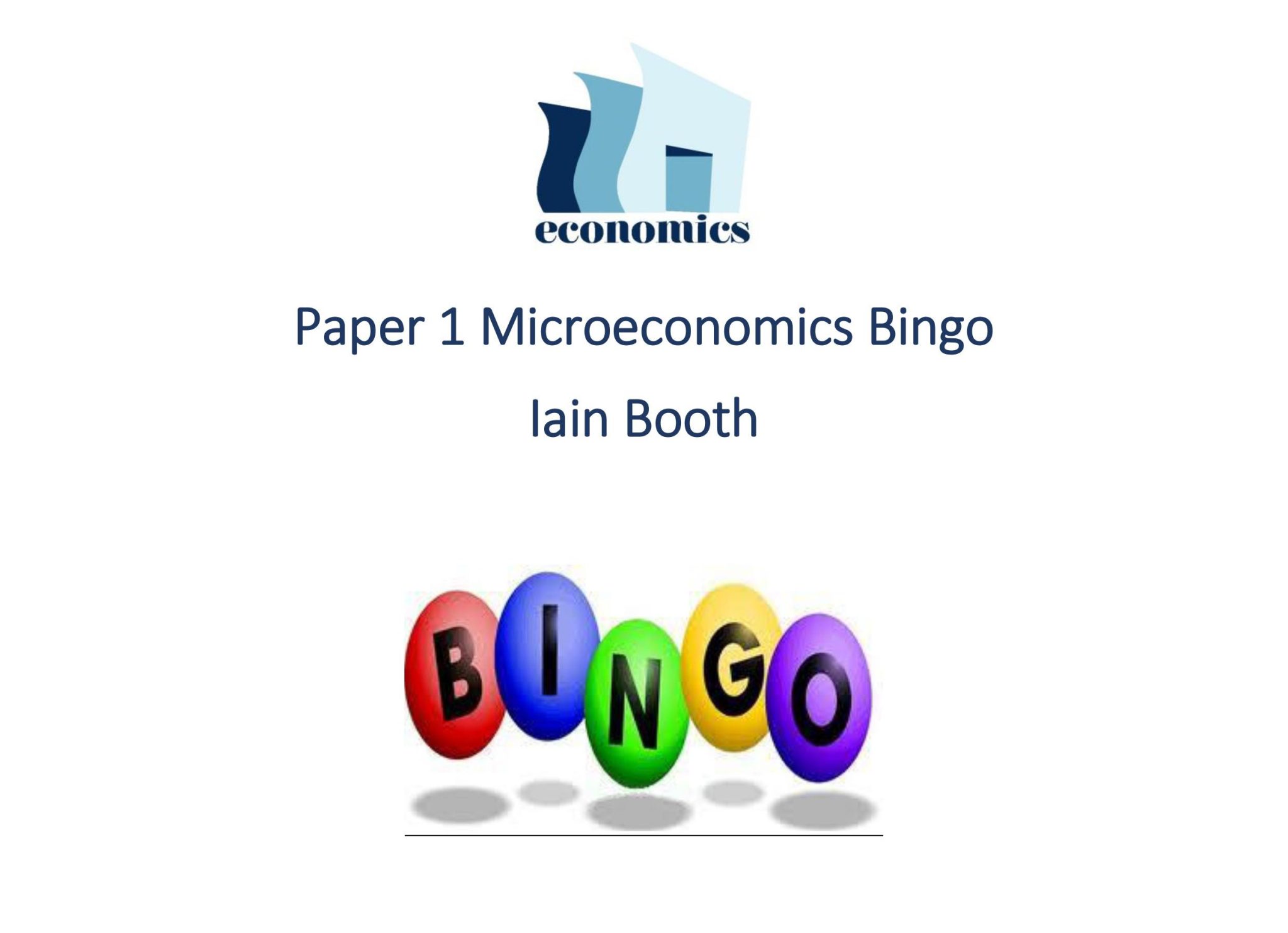 MICRO key word bingo – Economics Factory